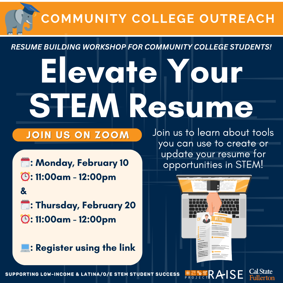 Information Sessions - Project RAISE | CSUF